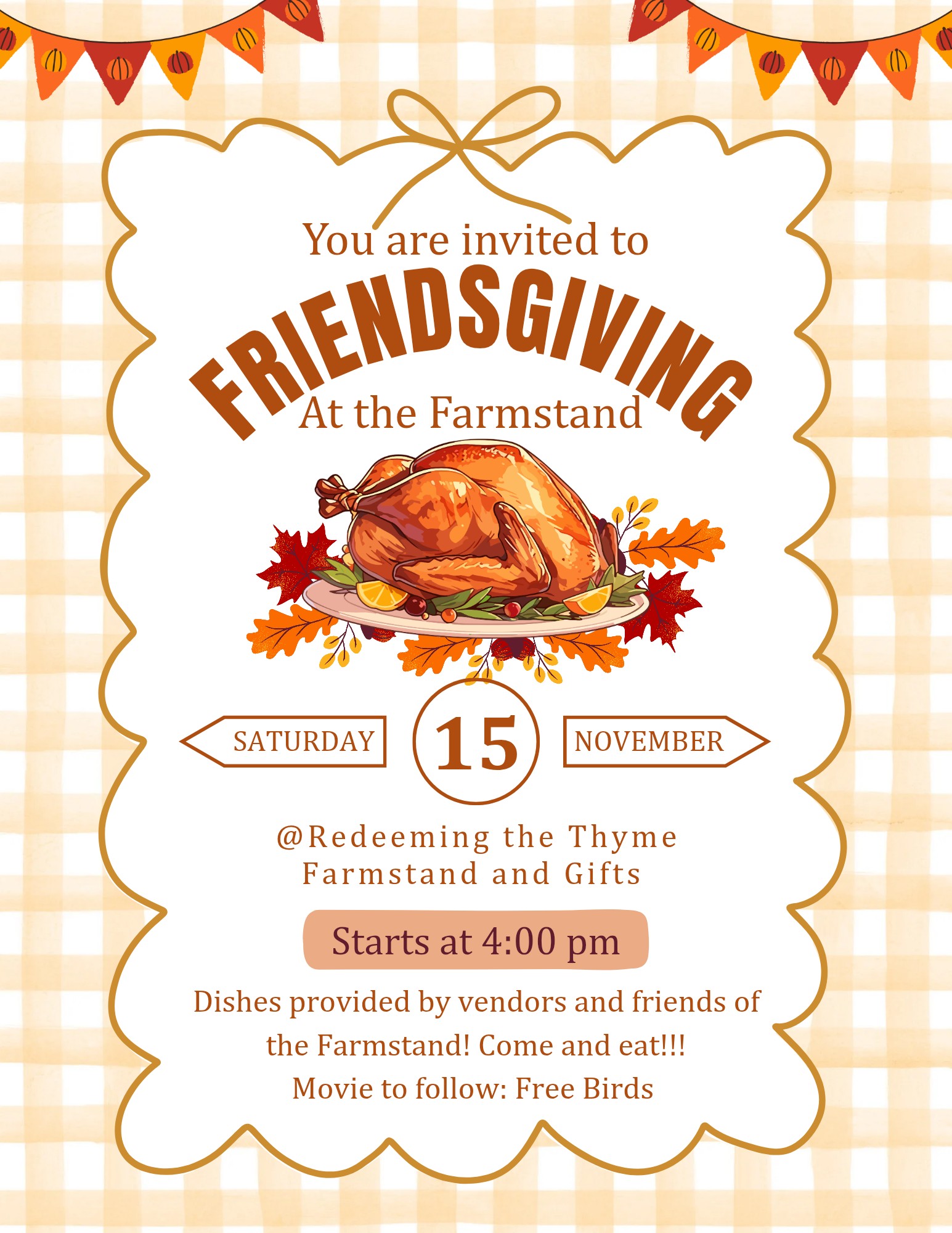 Friendsgiving at the Farmstand - Redeeming The Thyme